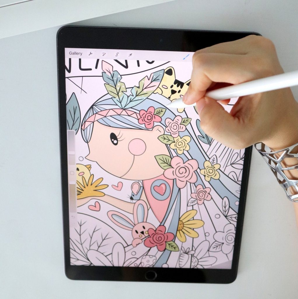 “BLOOMING” Procreate Digital Coloring Book, 16 Relaxing Pages M001 ...