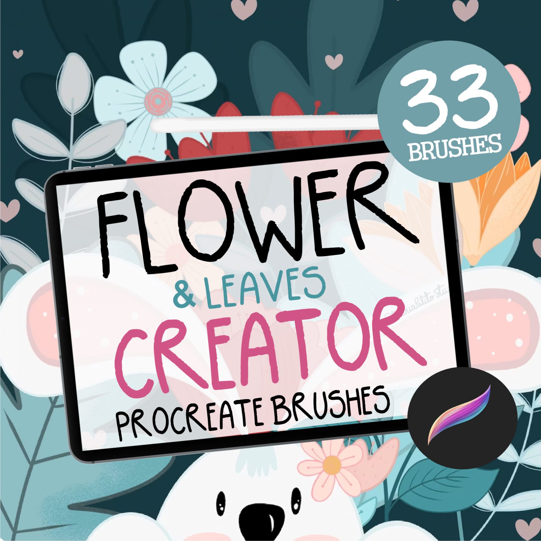 33 Procreate Flower and Leaves Stamp Brush Set – MariaPalito Studio