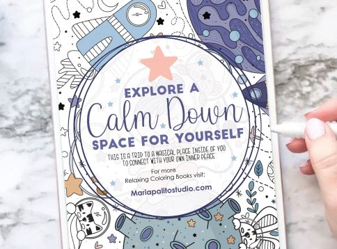 SPACE Digital Coloring Book, Anxiety Relief M004 – MariaPalito Studio