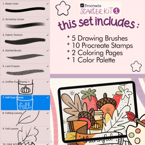 Beginner Procreate Bundle, Started Kit #1 M057 – MariaPalito Studio