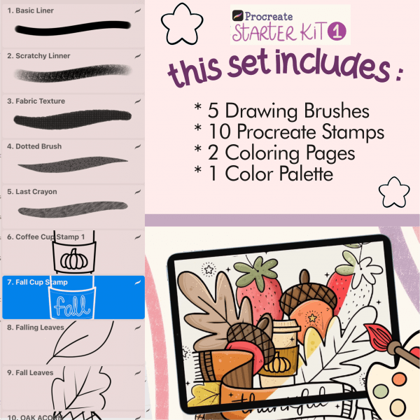 Beginner Procreate Bundle, Started Kit #1 M057 – MariaPalito Studio