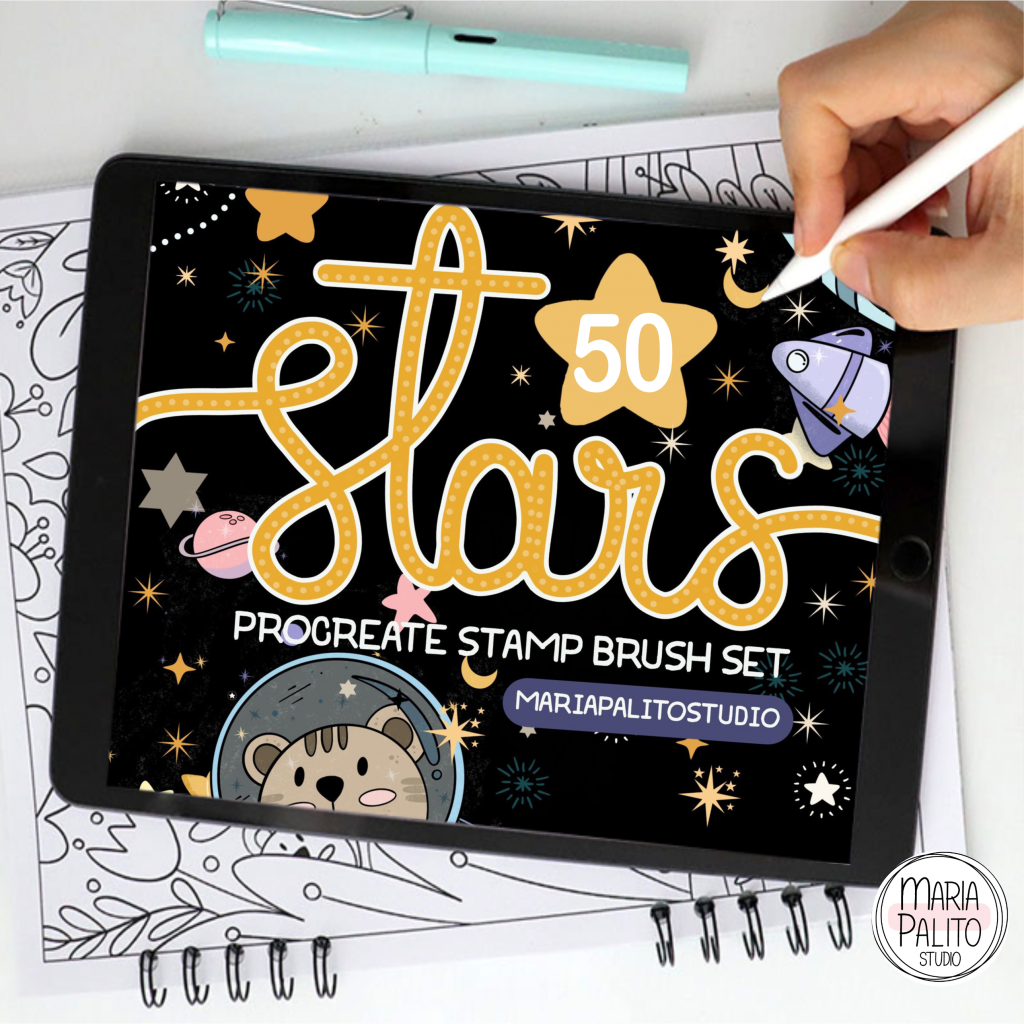 54 Stars Procreate Brushes & Sparkles and Blinks – MariaPalito Studio