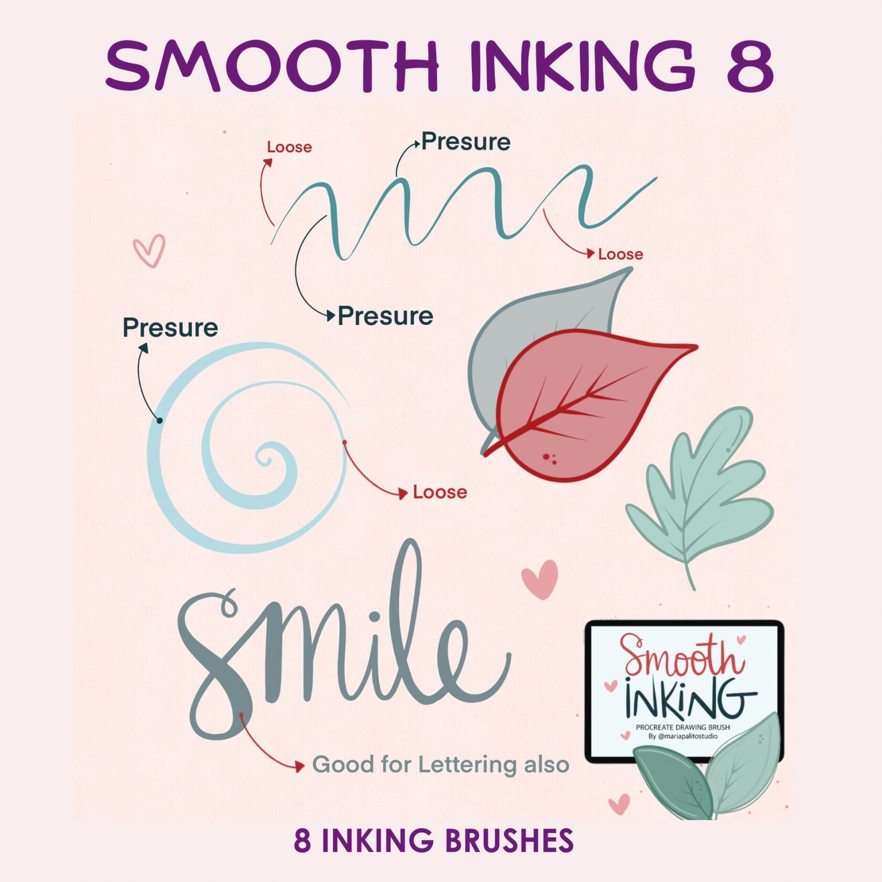 INKING Procreate Brushes – MariaPalito Studio