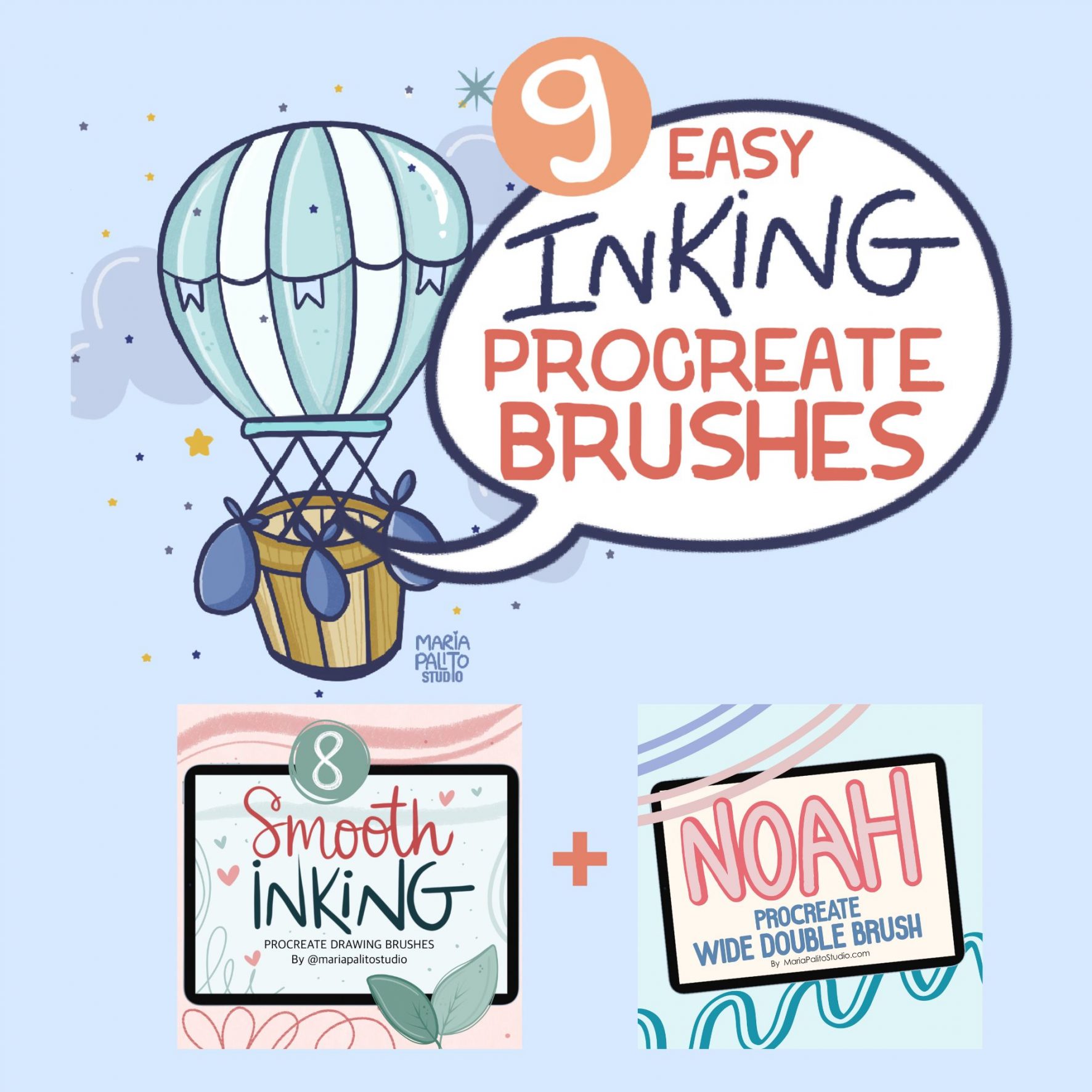 INKING Procreate Brushes – MariaPalito Studio