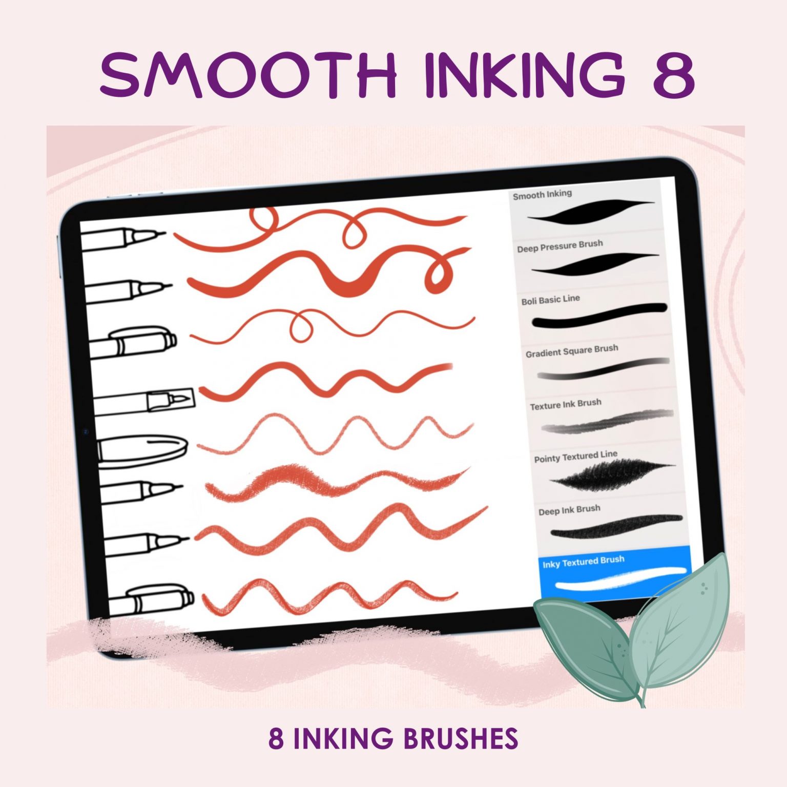 INKING Procreate Brushes – MariaPalito Studio