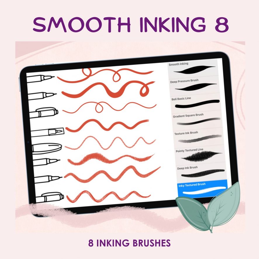 INKING Procreate Brushes - MariaPalito Studio