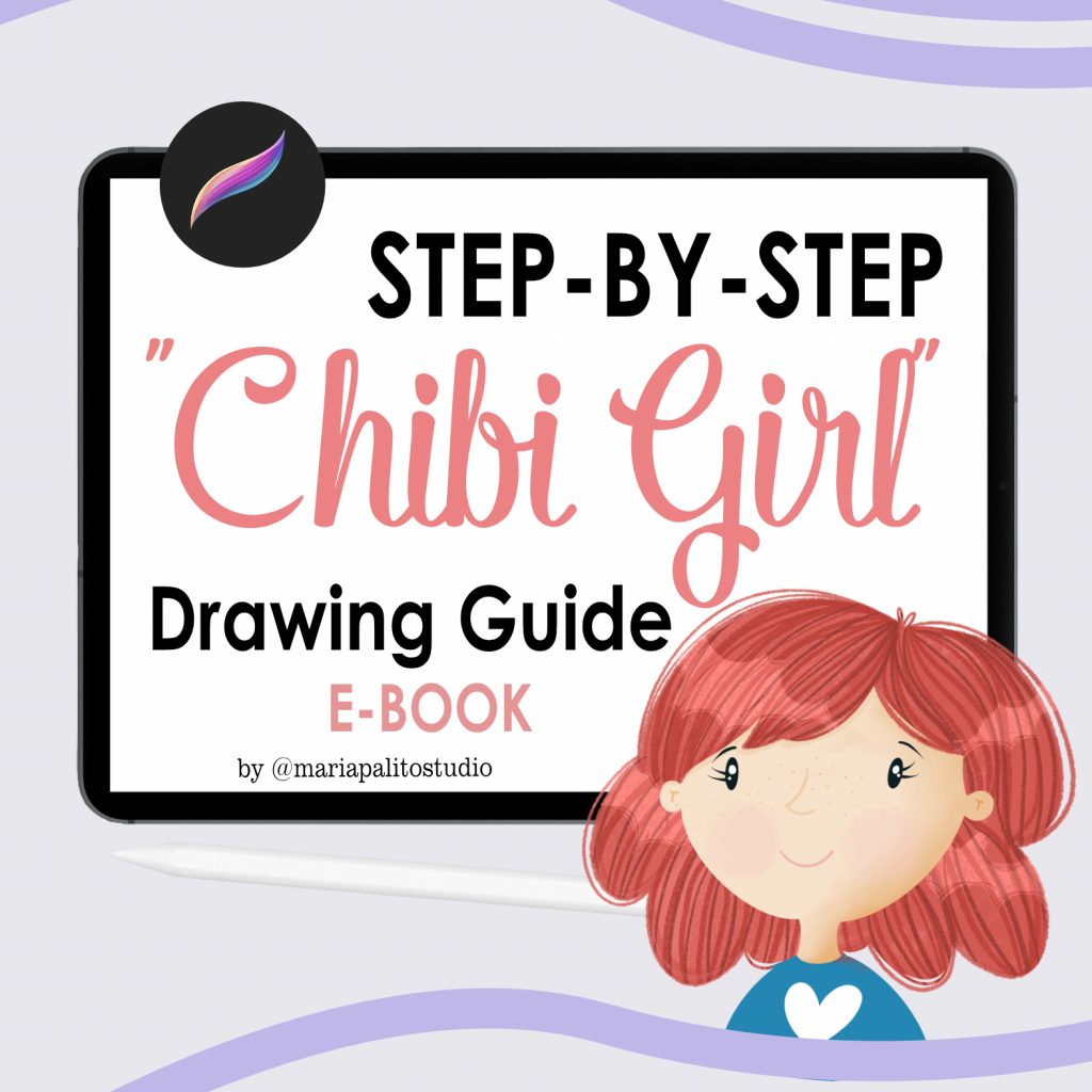 Chibi Girl Procreate Drawing Guide Step-by-Step E-Book – MariaPalito Studio