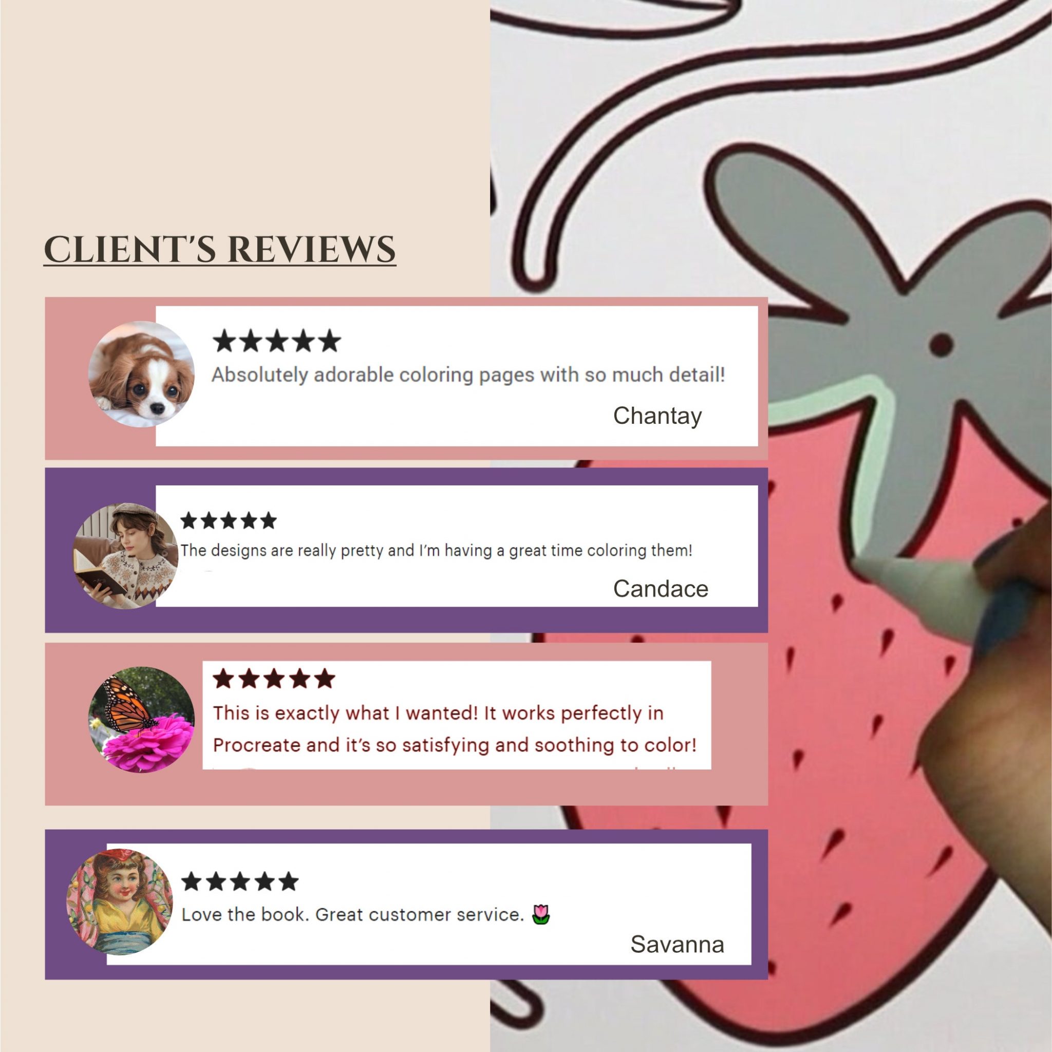 Procreate Coloring Book “Secret Garden” 16 Floral Coloring Pages ...