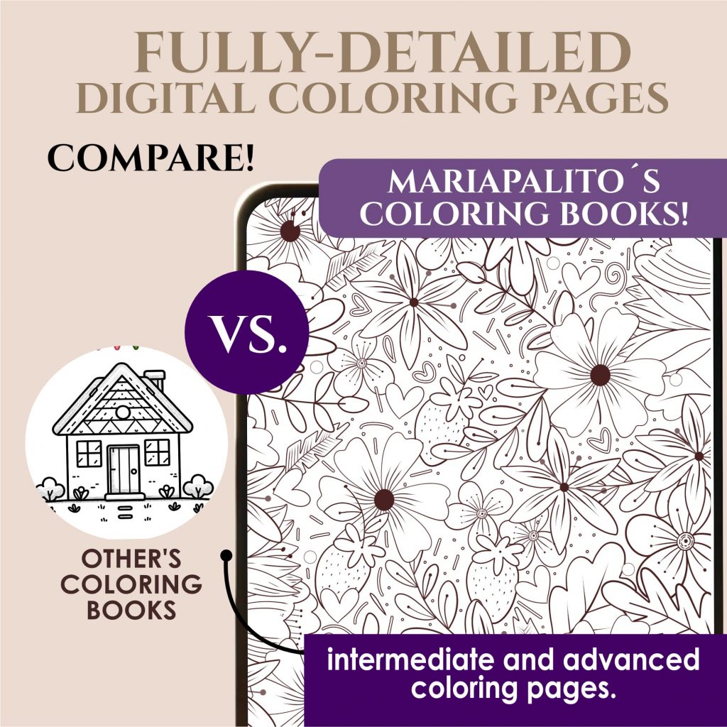 Procreate Coloring Book “Secret Garden” 16 Floral Coloring Pages ...