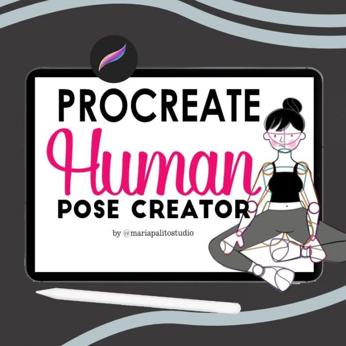 Procreate Human Pose Creator, Illustration Stamps – MariaPalito Studio