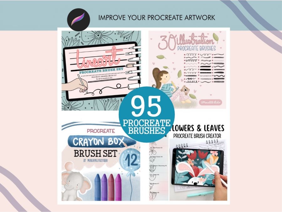 95 Procreate Brush Bundle for Illustration & Texture M003 – MariaPalito ...