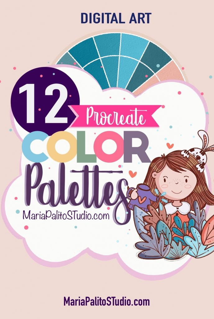 12 Color Palette Bundle for Procreate Coloring, 360 Colors Total ...