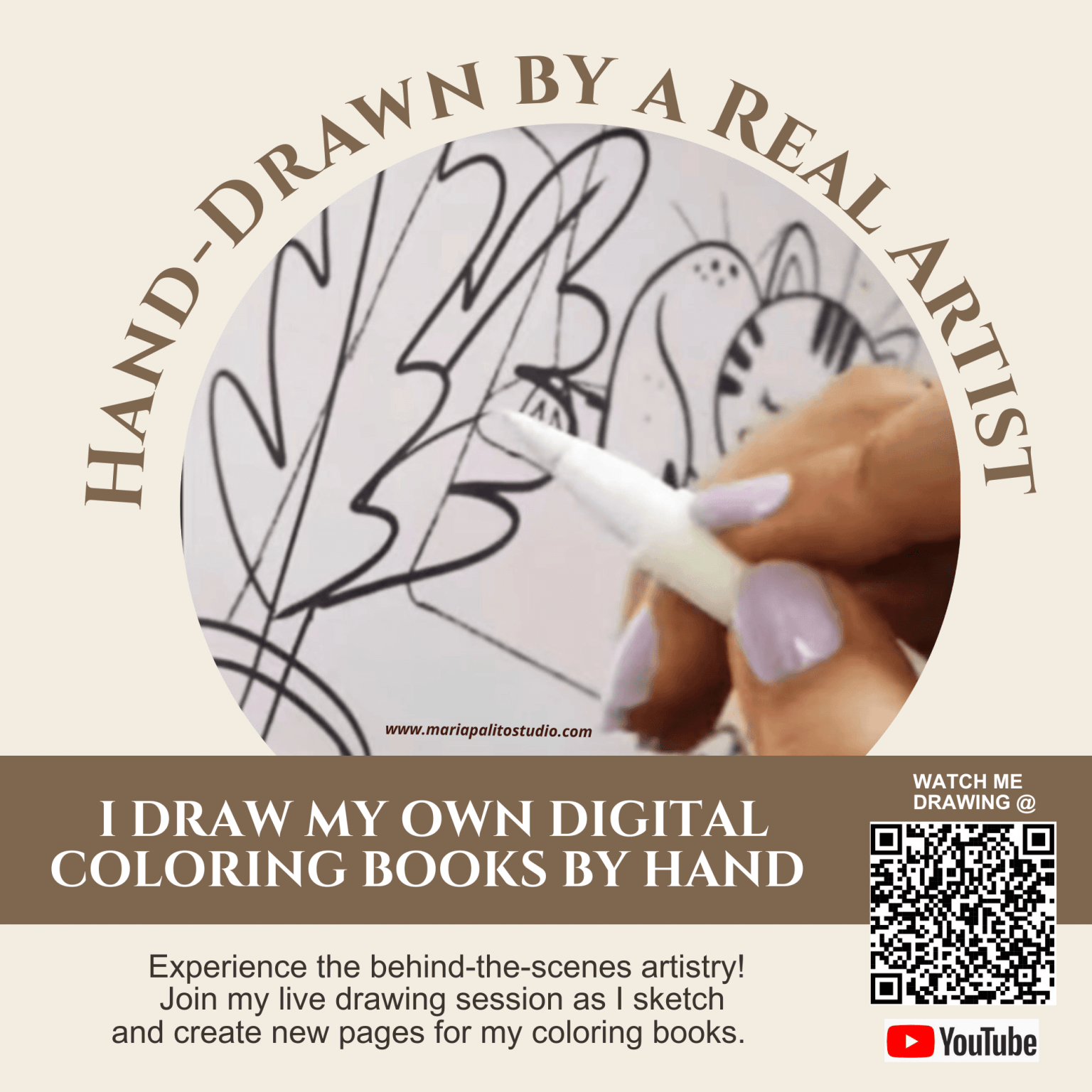 PROCREATE Coloring Book “Take a Break” Hand-Drawn Coloring Pages ...