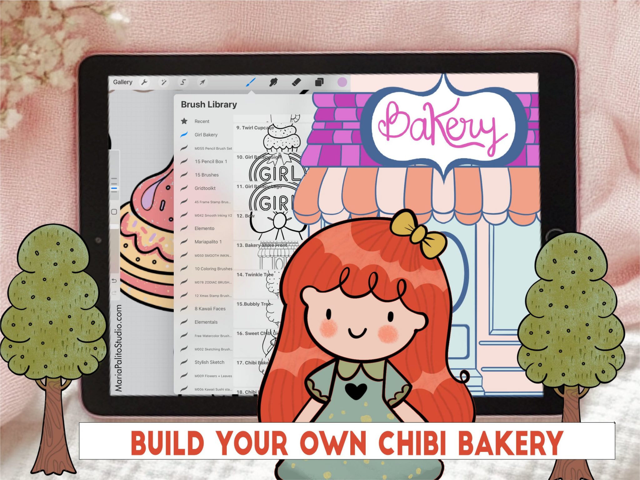 Chibi Girl Bakery Creator for Procreate – MariaPalito Studio