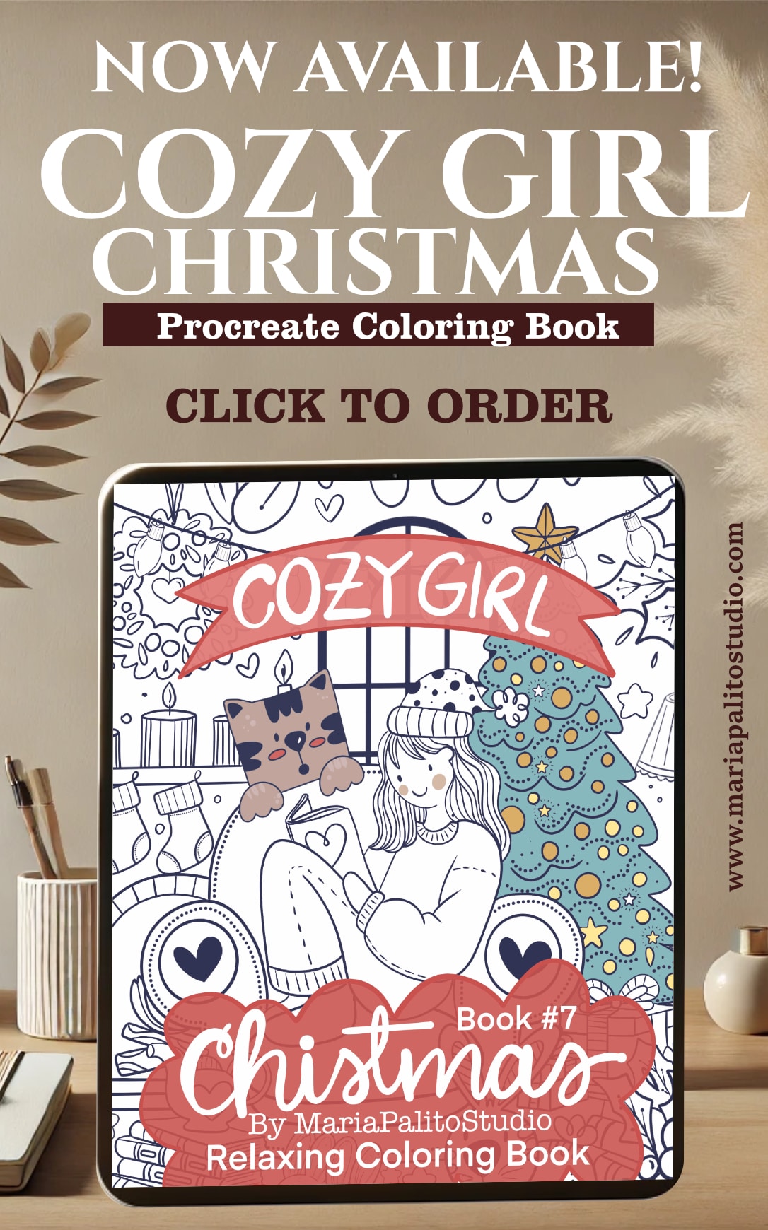 Cozy Christmas Procreate Coloring Book: Reduce your Holiday Anxiety ...