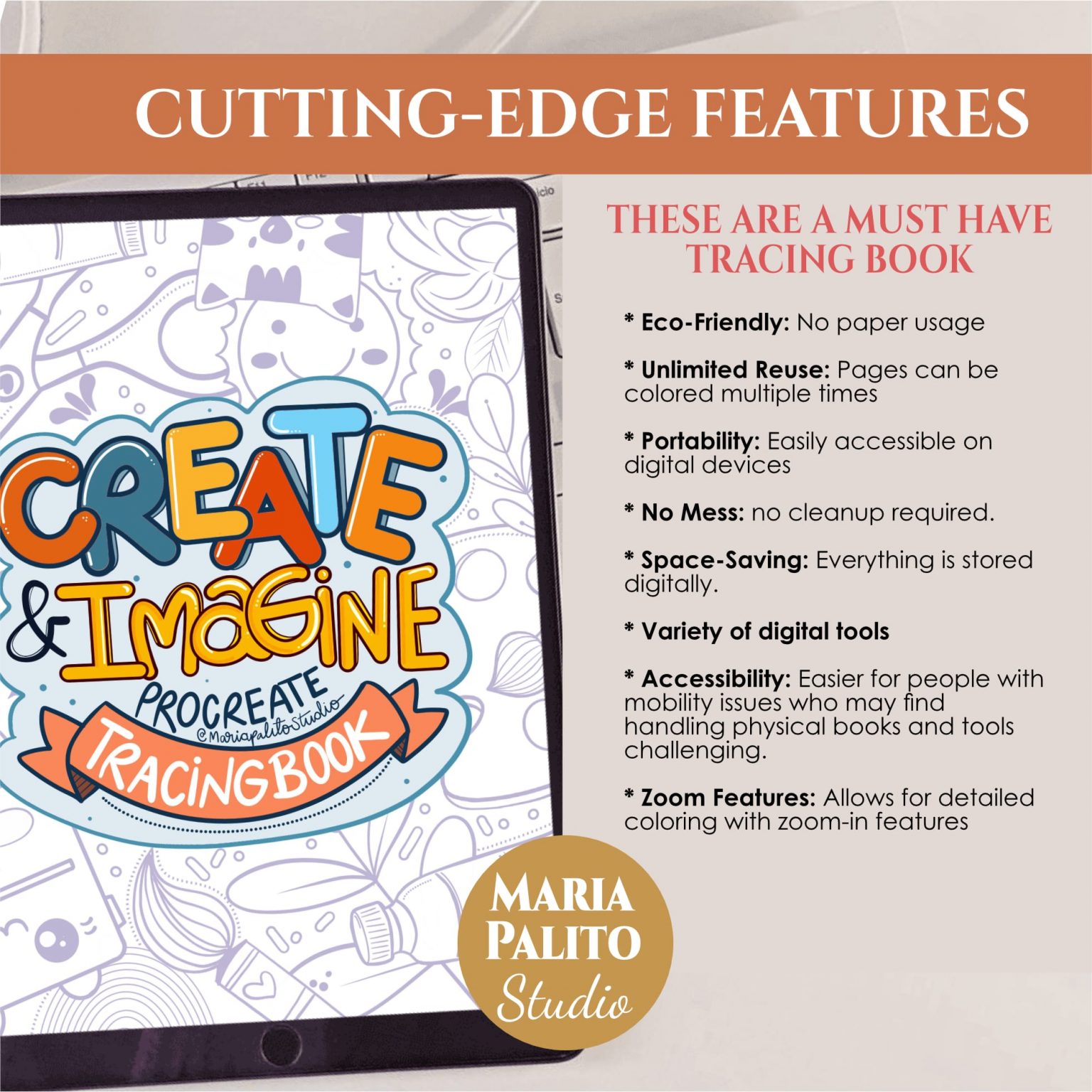 Procreate Tracing Book: Create & Imagine – 20 Pages M092 – MariaPalito ...