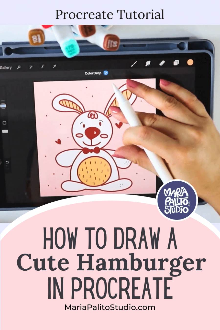 How to Draw a Cute Bunny in Procreate Tutorial - MariaPalito Studio